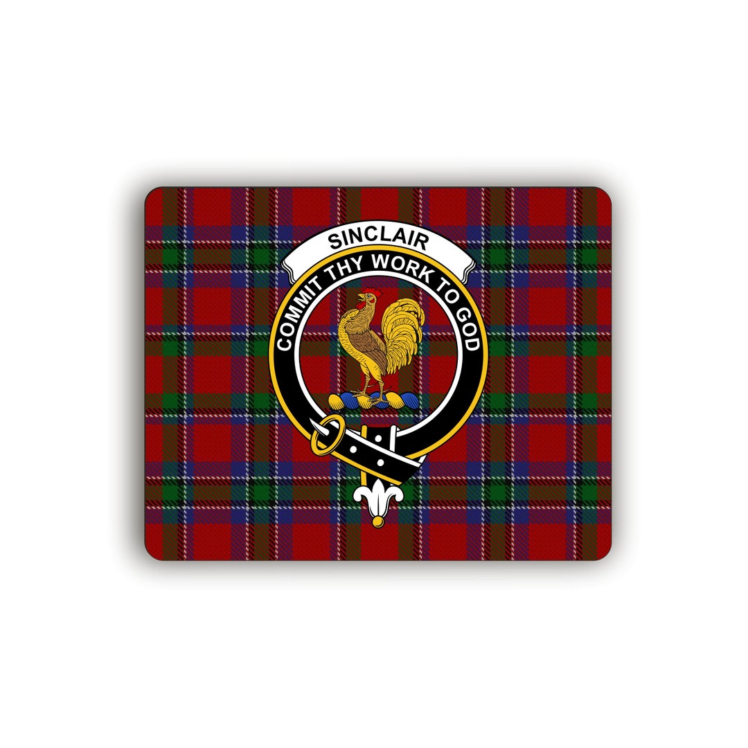 Sinclair Scottish Clan Tartan Crest Computer Mouse Pad - Etsy