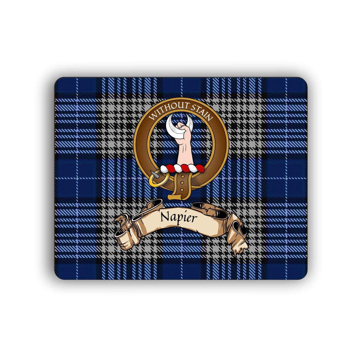 Napier Scottish Clan Tartan Crest Computer Mouse Pad - Etsy Canada
