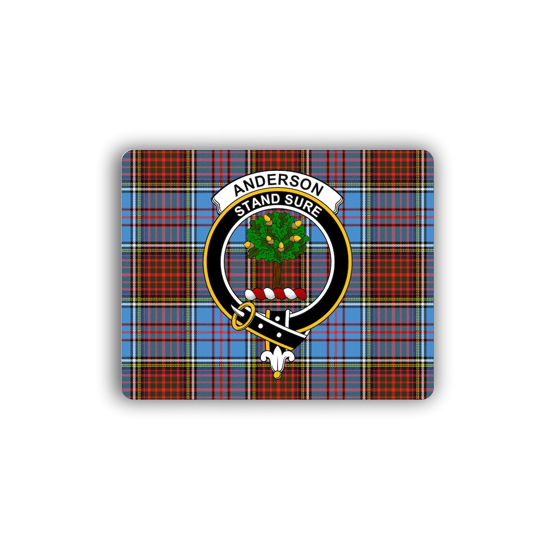 Anderson Scottish Clan Tartan Crest Computer Mouse Pad - Etsy