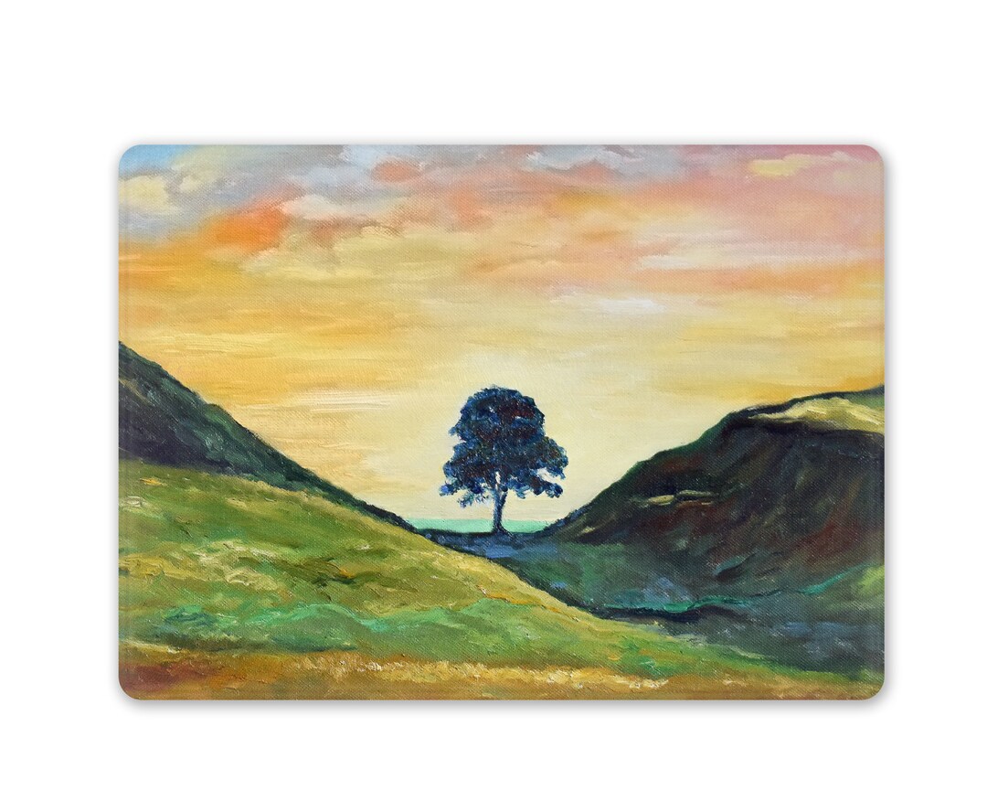 Sycamore Gap Glass Cutting Board 28 Cms X 20 Cms | Kitchen Decor - Etsy