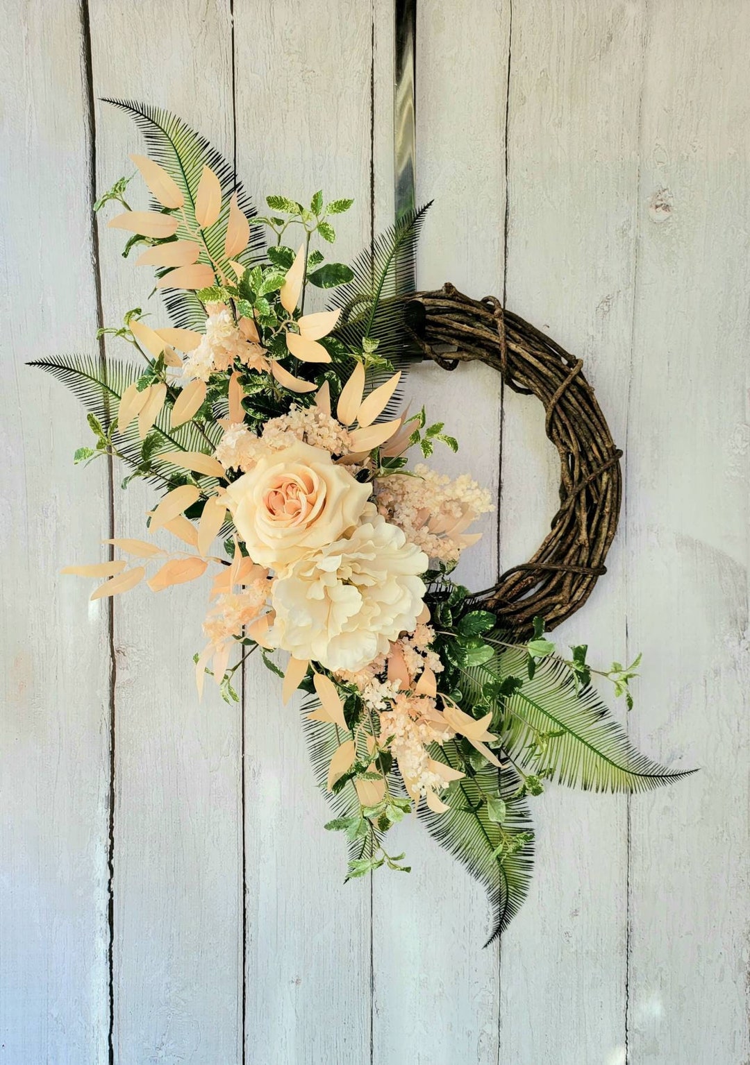 Cassia, Minimalist Spring Wreath, Minimalist Decor, Neutral Spring ...