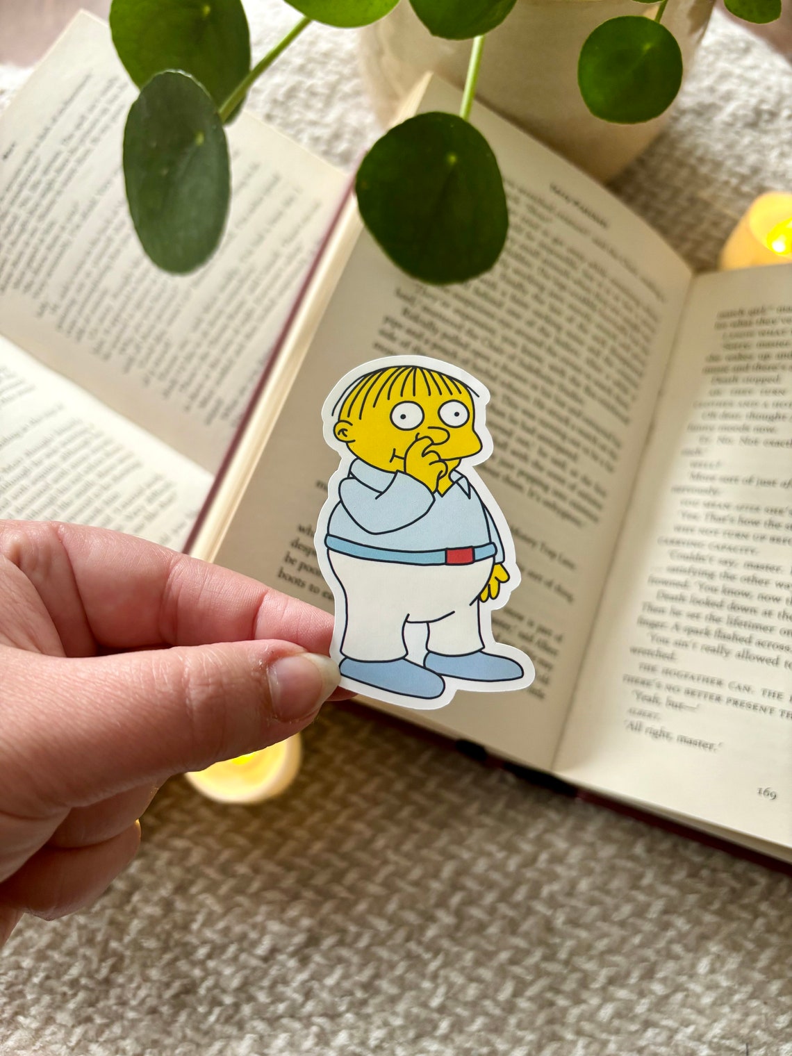 Ralph Wiggum Handmade Simpsons Sticker, Glossy Vinyl Die-cut Kindle ...