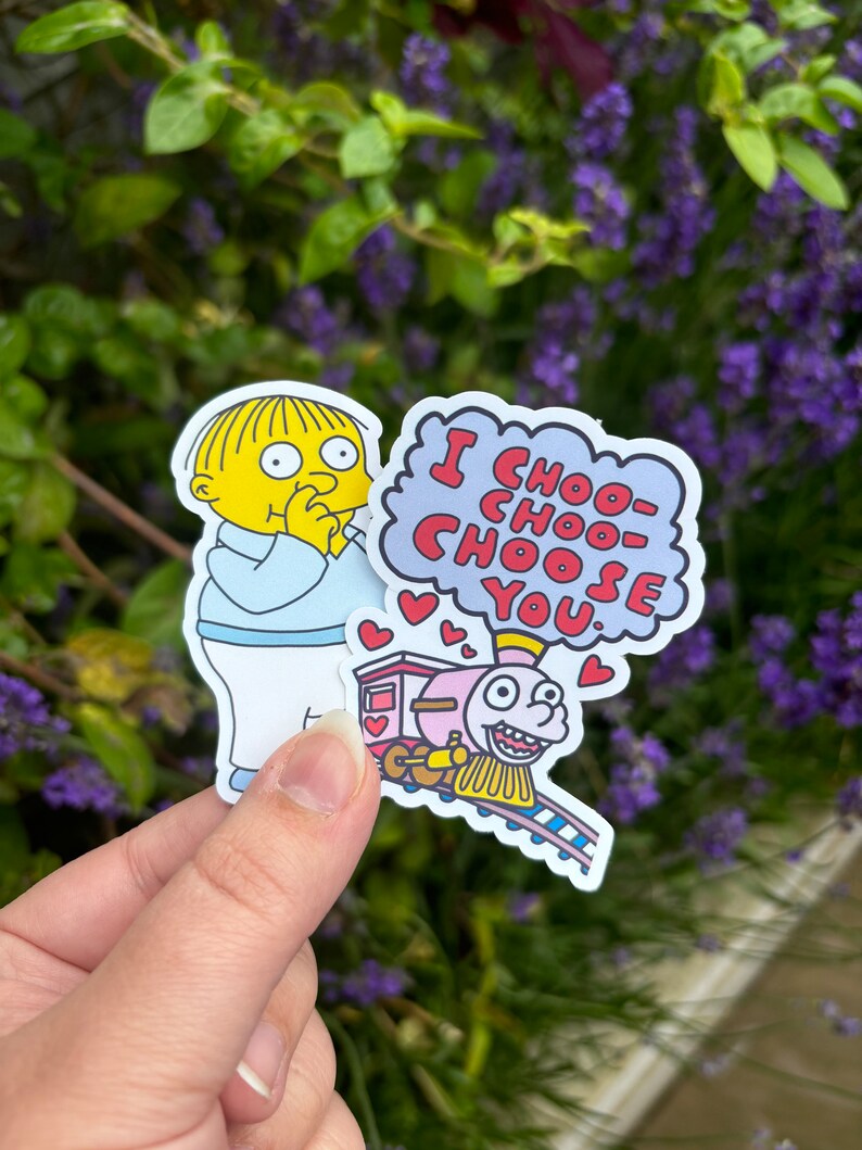 Ralph Wiggum Handmade Simpsons Sticker, Glossy Vinyl Die-cut Kindle ...