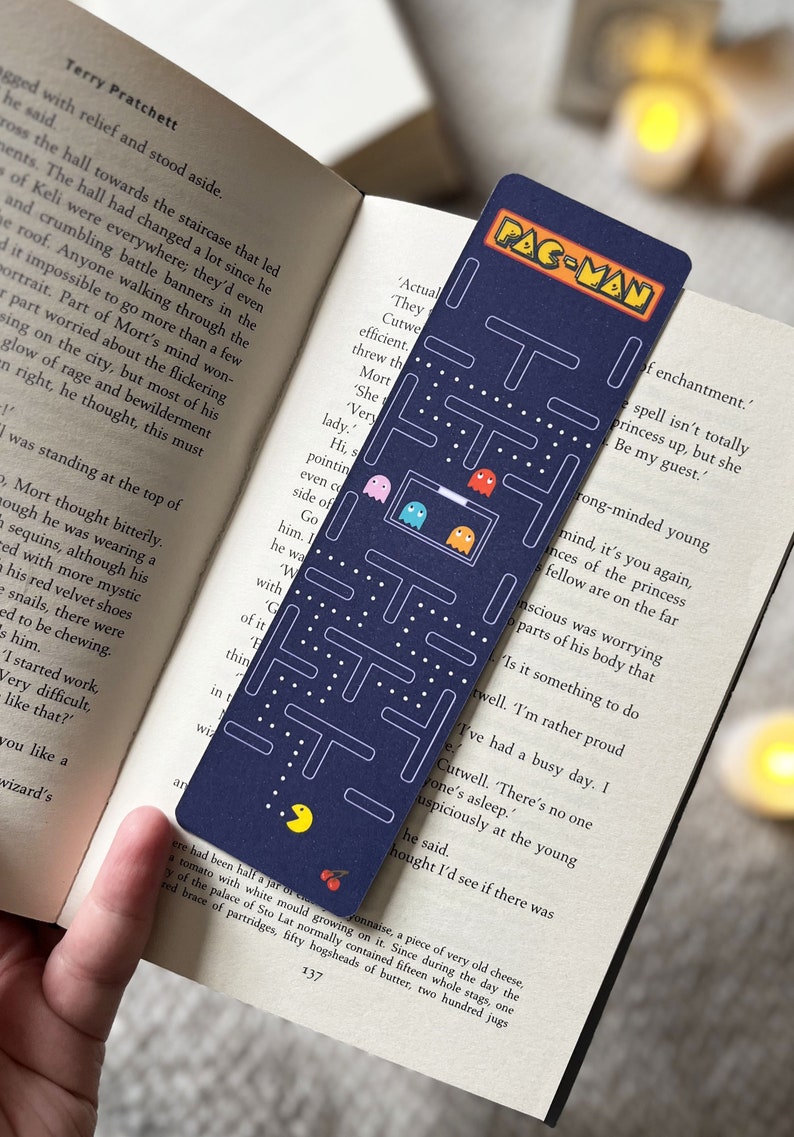 Retro Gaming Arcade Pac-man Handmade Bookmark, Ideal Gift for Gamers ...