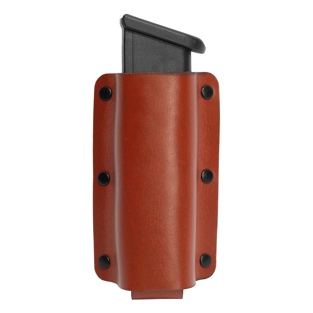 Double Stack Mag Pouch 9mm .40 .45 Brown Fits Virtually All of the ...