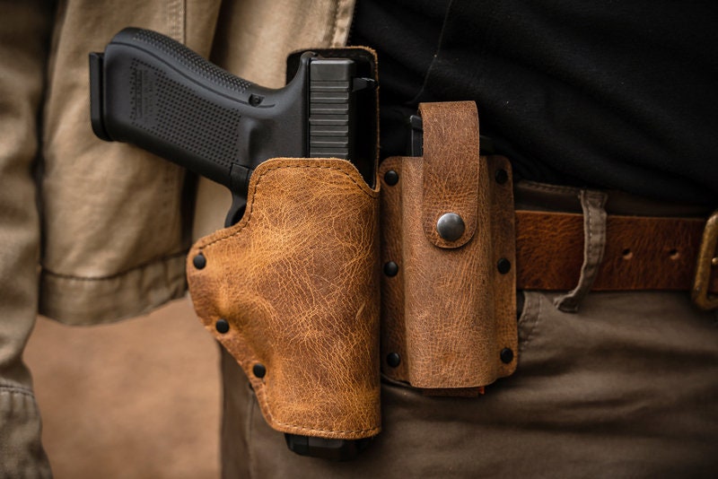 Ruger LCP Single Stack .380 Crazy Horse Leather Magazine Carrier With ...