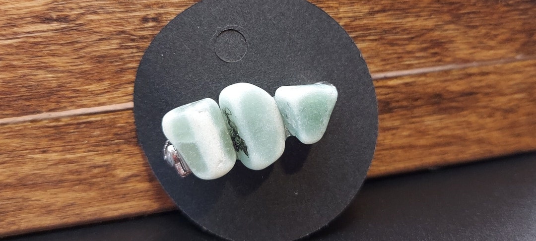 Fluorite 3 Stone Pin - Etsy