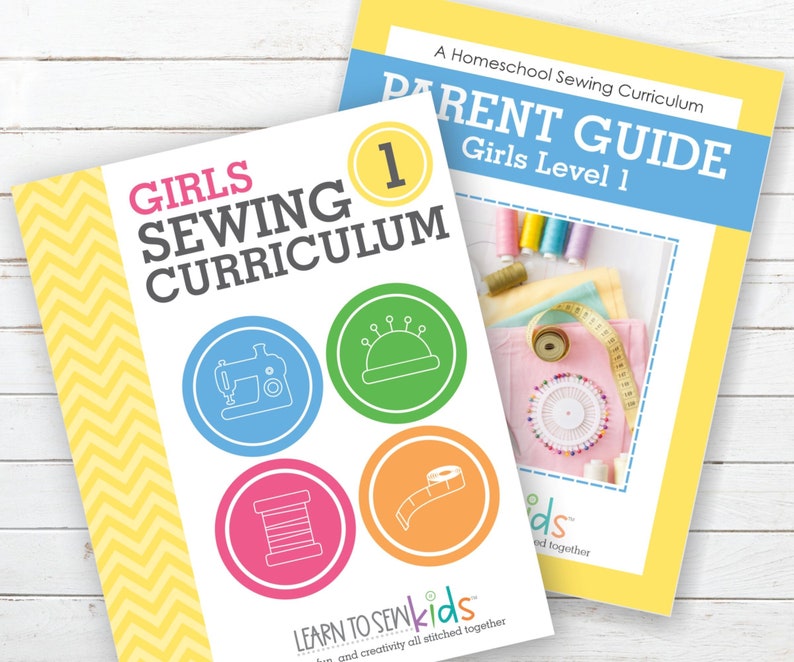 Girls Sewing Curriculum Program. Sewing Patterns. Workbooks for Kids to ...