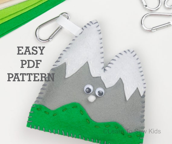 Printable Mountain Pattern Hand Sewing Ornament Easy to Sew - Etsy