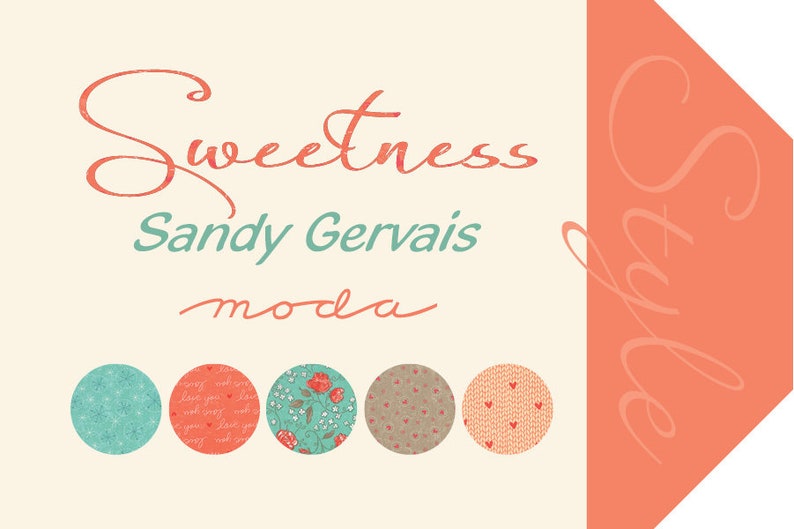 Sweetness Fabric by Sandy Gervais for Moda Fabrics 100 - Etsy