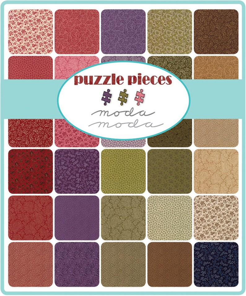 Puzzle Pieces by Moda Fabrics 100 Percent High Quality | Etsy