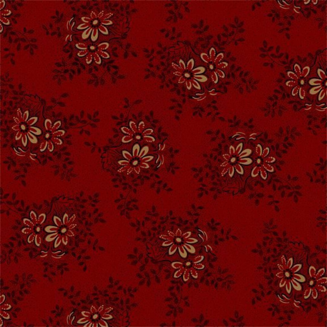 Strawberry Emery Fabric by Pam Buda for Marcus Fabrics, 100 Percent ...