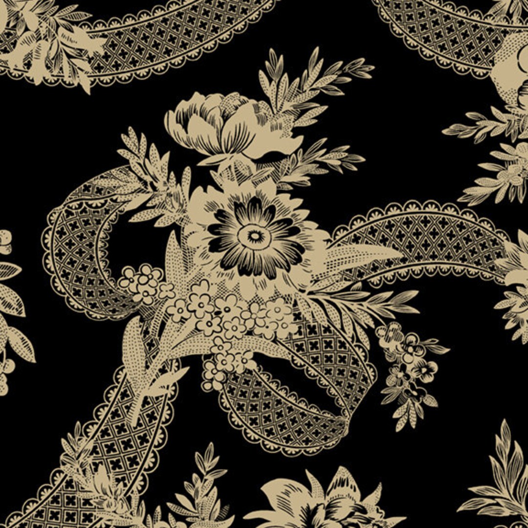 Midnight Lace by Paula Barnes for Marcus Fabrics, 100 Percent High ...