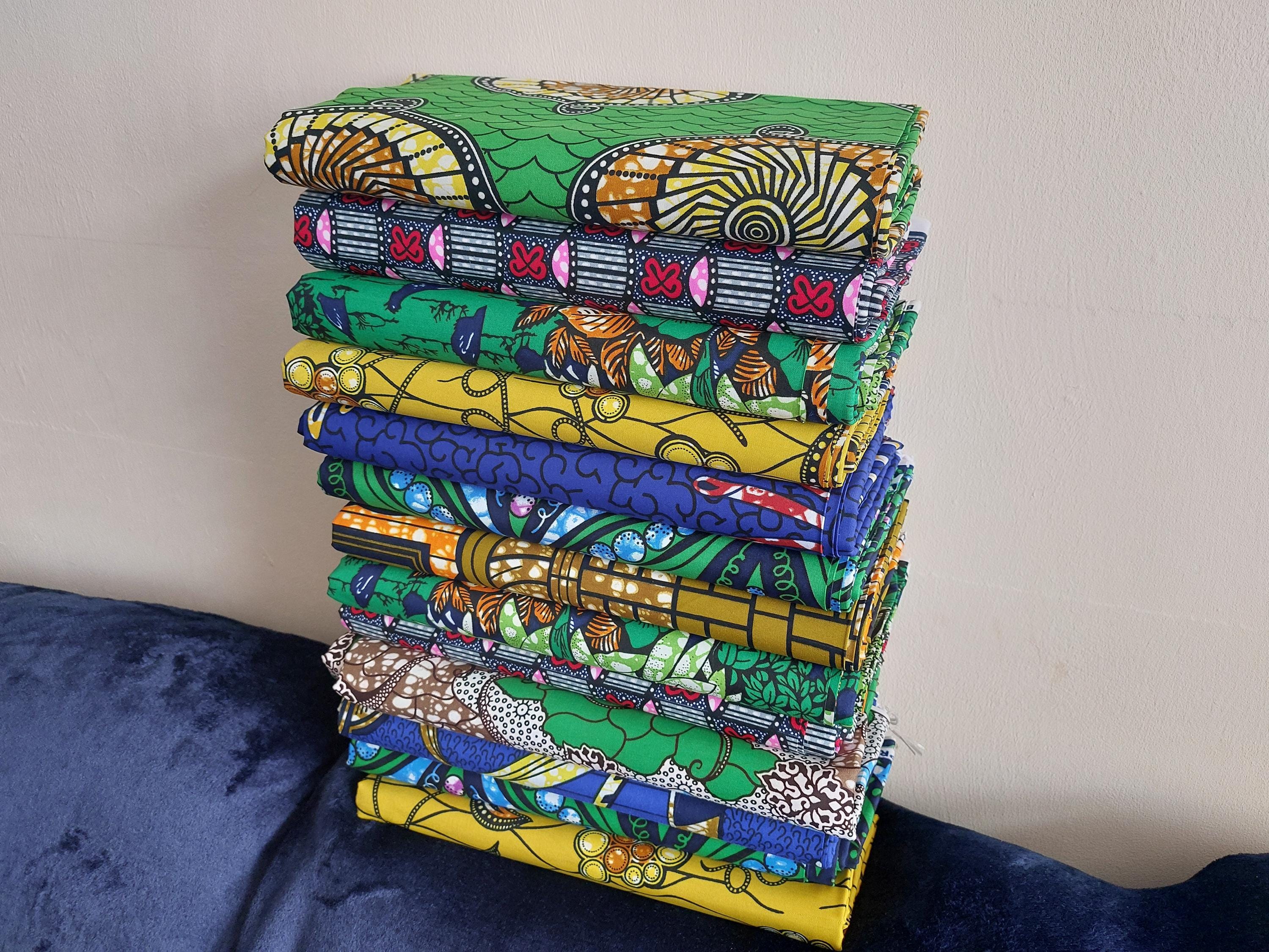 Ankara Fabric Scraps: African Wax Print Bundle, Craft Squares (24-pack ...