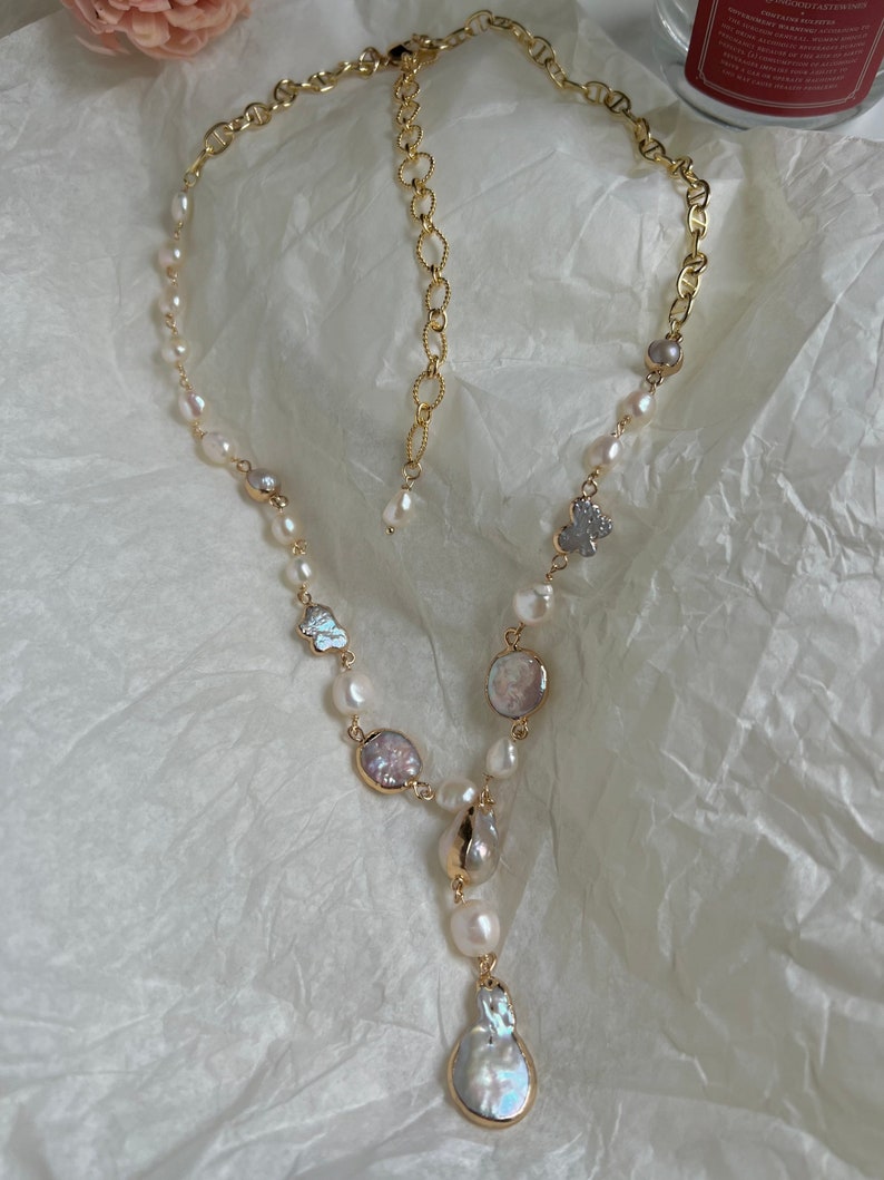 Freshwater Multiple-color Multiplie-shape Baroque Pearl Chain - Etsy