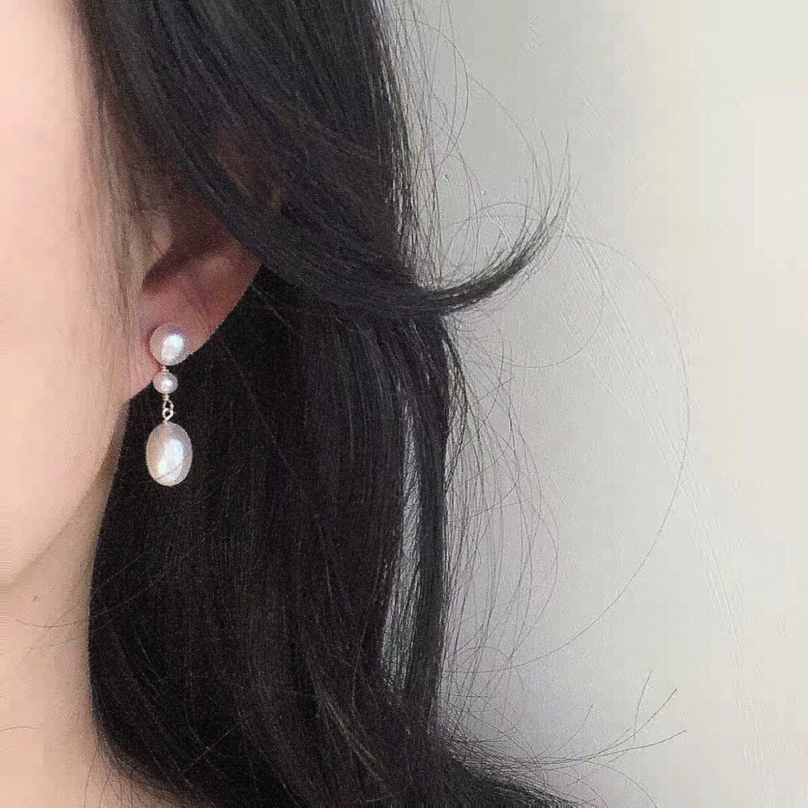 Two Ways Wearing Freshwater Pearl Clip-on Earring. Multi-pearl - Etsy