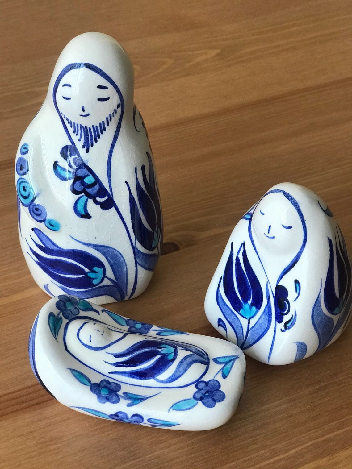 NATIVITY SET Hand Made & Hand Painted on Ceramic | Etsy