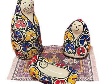NATIVITY SET Hand Made & Hand Painted on Ceramic | Etsy
