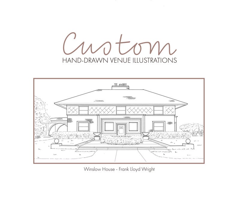 Custom Digital Venue Illustration | Hand-drawn Wedding/event Venue ...