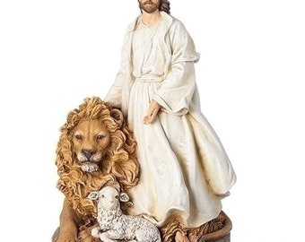 Lion Lamb Figurine - Etsy