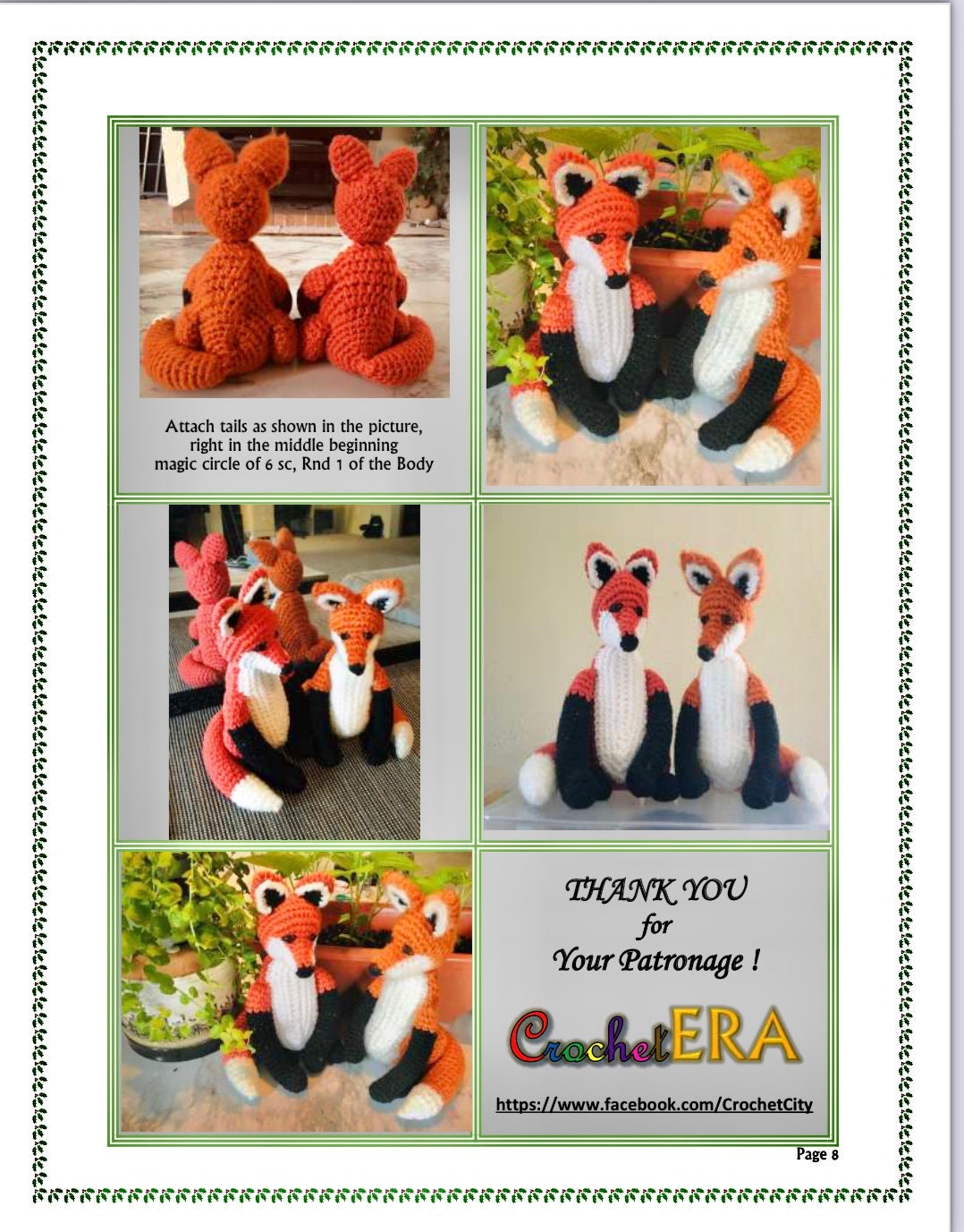 Crochet Amigurumi Red Fox Pattern - Etsy
