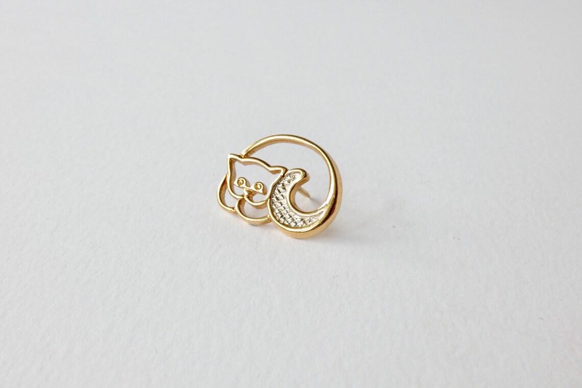 Vintage Avon Gold Toned Cat Pin, Cat Lover Owner Gift Ideas, Gold and ...