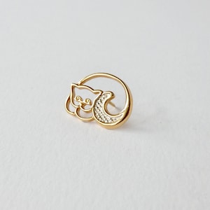 Vintage Avon Gold Toned Cat Pin Cat Lover Owner Gift Ideas | Etsy
