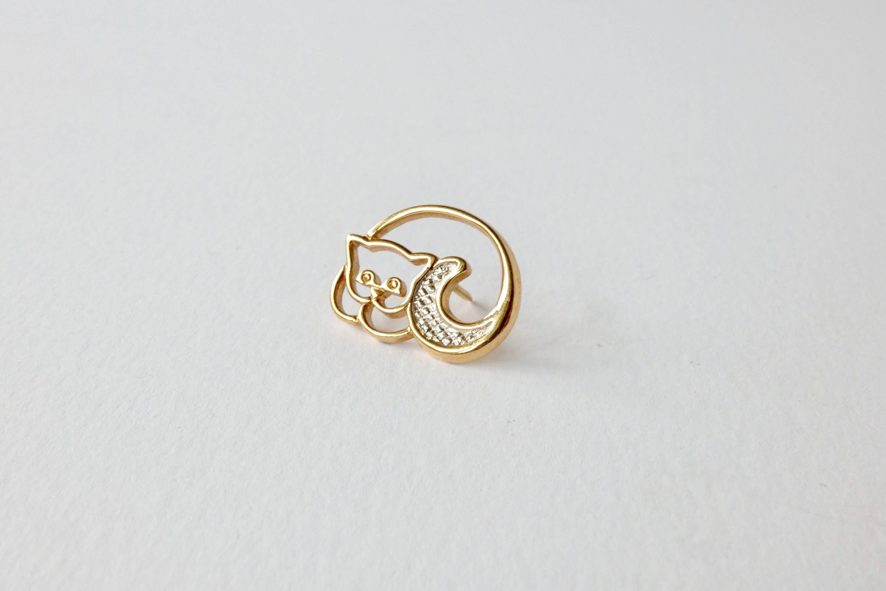 Vintage Avon Gold Toned Cat Pin, Cat Lover Owner Gift Ideas, Gold and ...