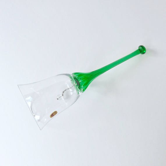 Vintage Jaffe Green Glass Bell Green Glassware Glass Bells - Etsy