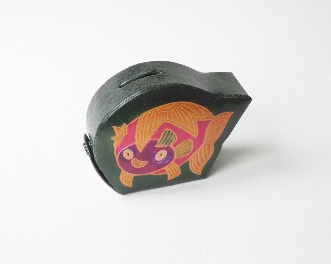 Vintage Fabric Fish Coin Box Fabric Piggy Bank Animal Coin - Etsy