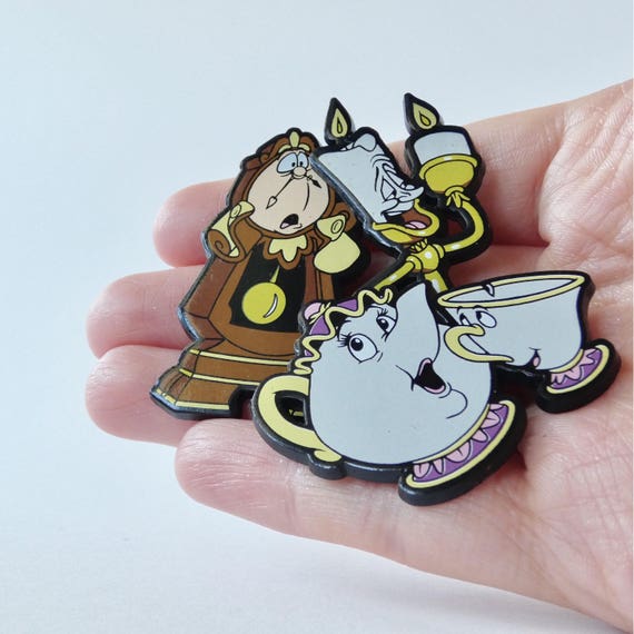 Vintage 1992 Beauty and the beast badge set, Disney c… - Gem