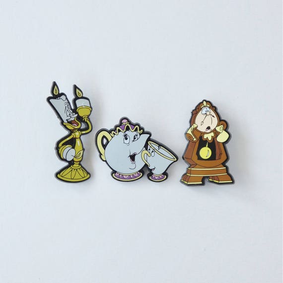Vintage 1992 Beauty and the beast badge set, Disney c… - Gem