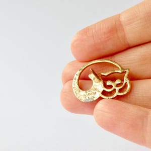 Vintage Avon Gold Toned Cat Pin Cat Lover Owner Gift Ideas | Etsy