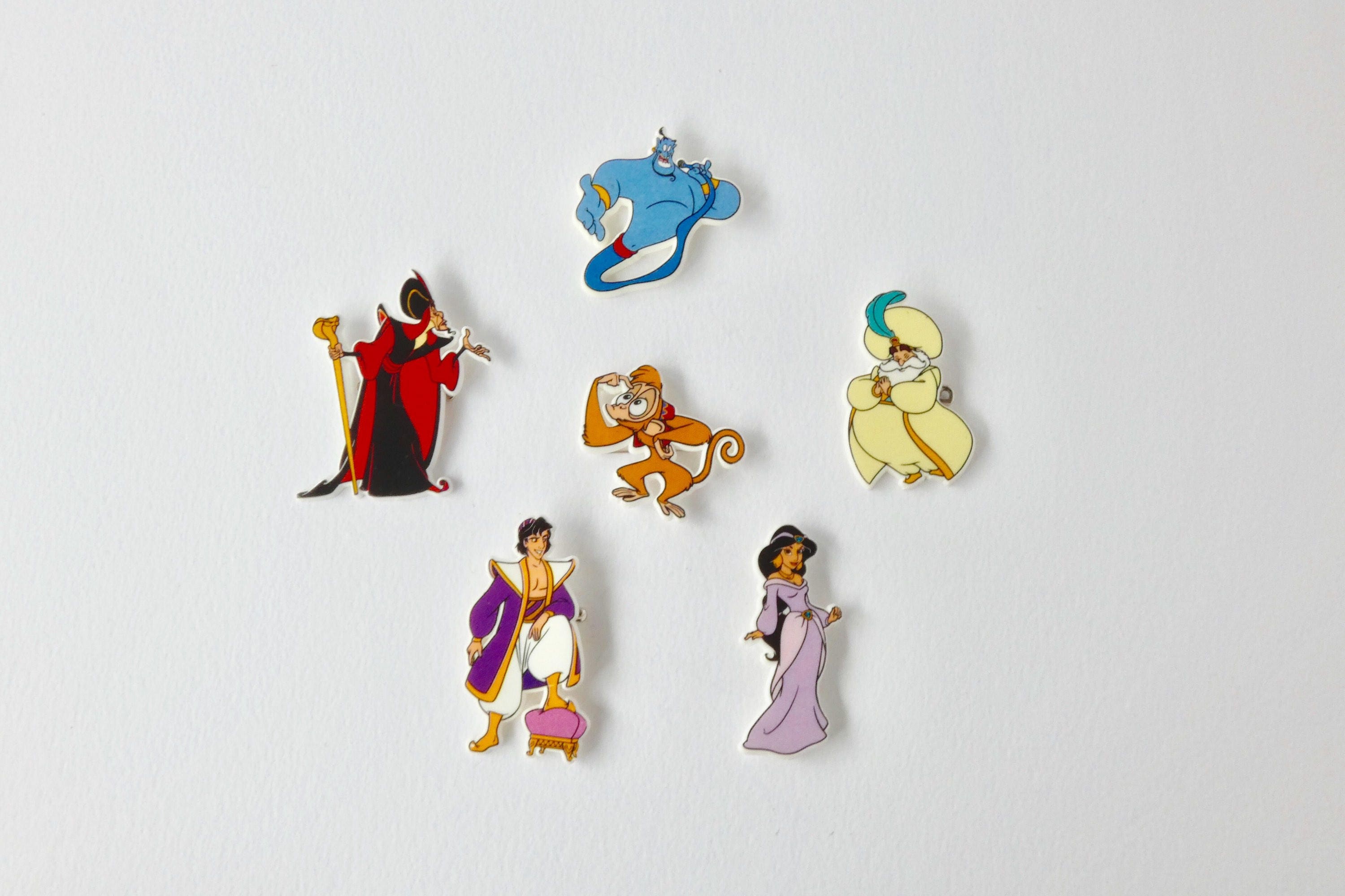 Vintage Disney Classic Aladdin Badge Set, Disney Jasmine, Aladdin ...