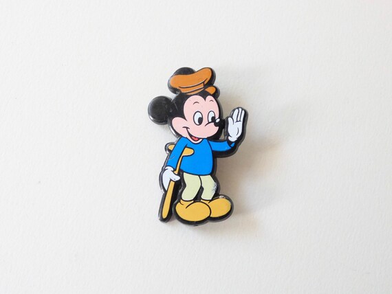 Vintage Disney Tiny Tim Mickey Mouse badge, A Christm… - Gem