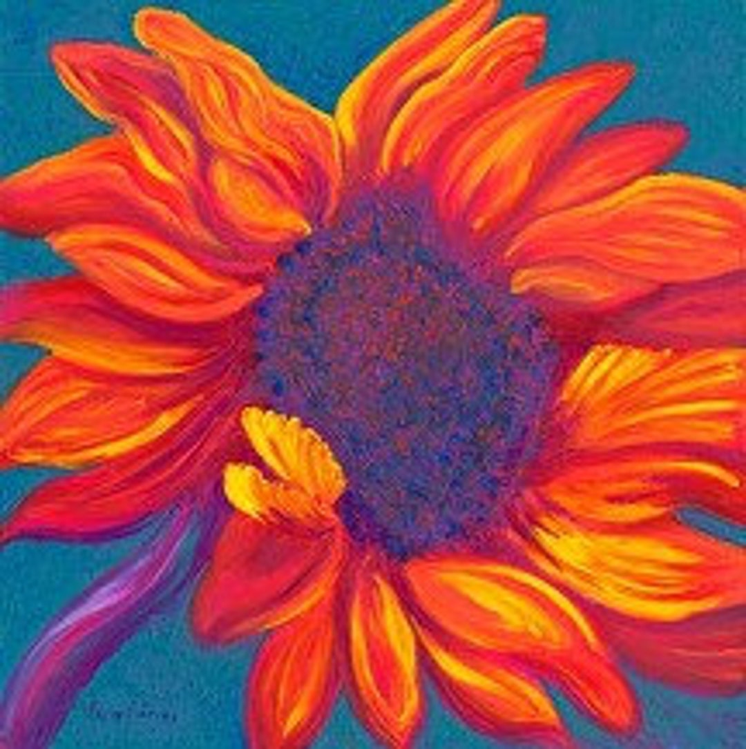 Print - Fire Flower - Etsy