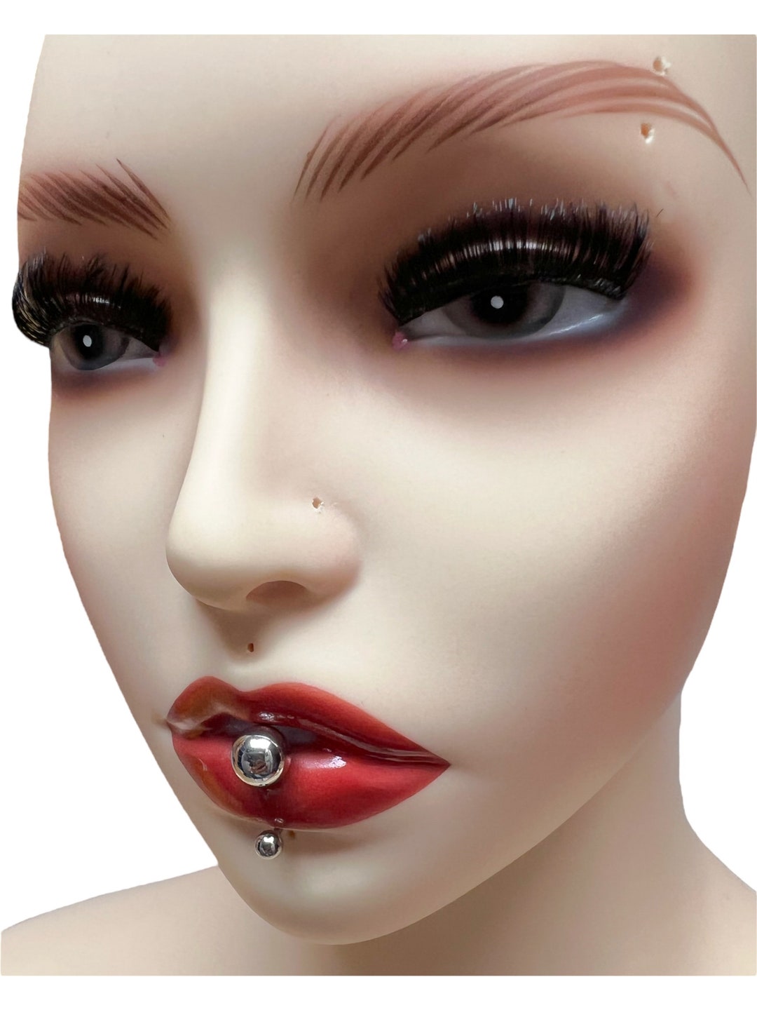 Lips Piercing Jewelry - Lip Ring - Vertical Labret Piercing - Etsy