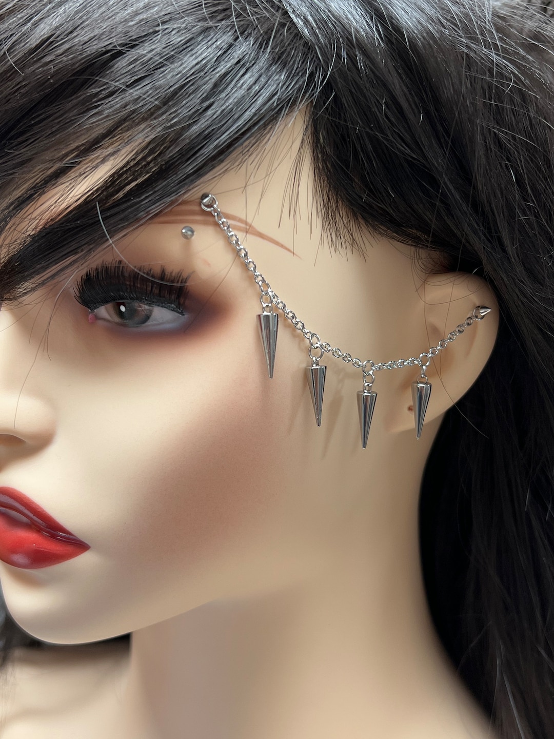 Eyebrow Jewelry With Spike , Eyebrow Ring, Eyebrow Barbell, Eyebrow Bar ...