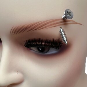 Spike Eyebrow Barbell: 316L Stainless Steel Curved Piercing Jewelry - Etsy