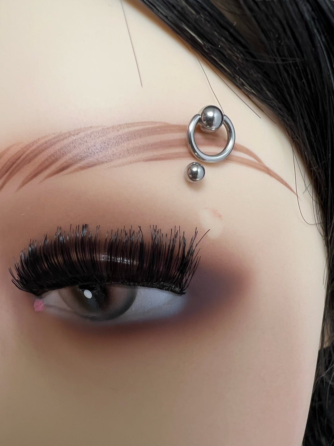 Stainless Steel Curved Barbell Eyebrow Ring: 10mm Captive Ring - Etsy