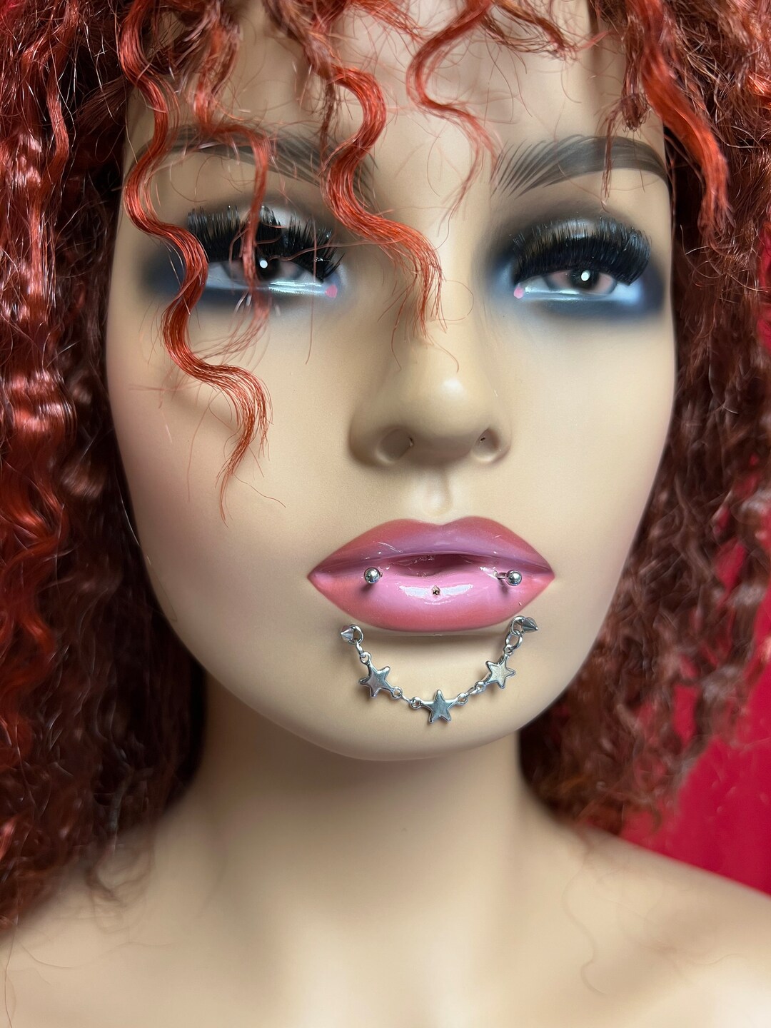 Demon Horses Shoe Lips , With Stars ,vampire Lips Piercing , Snake ...