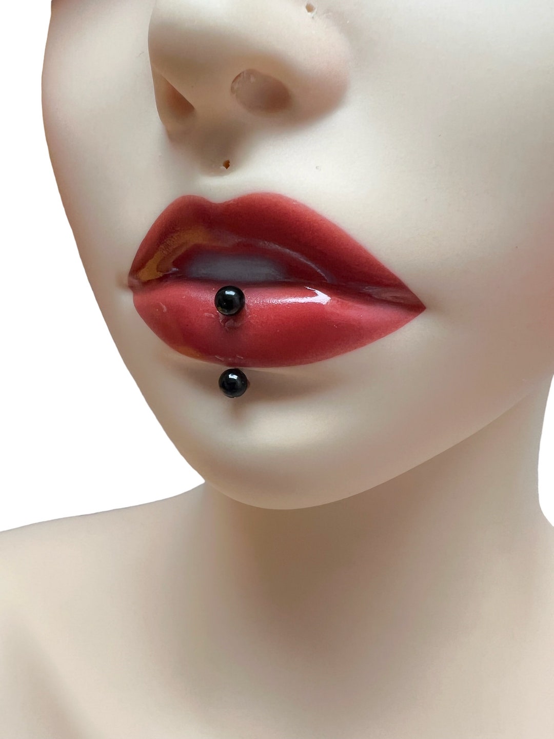 Lips Piercing Jewelry - Lip Ring - Vertical Labret Piercing - Etsy