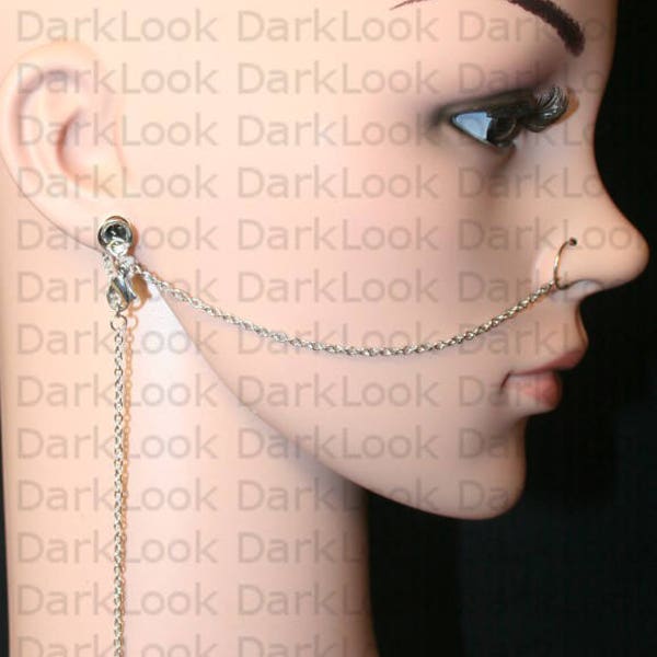 Ear to Nose Chain - Etsy