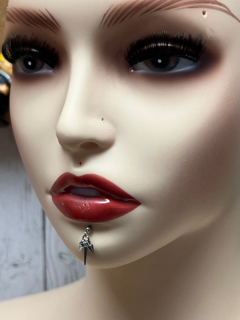 Surgical Steel Labret Piercing Jewelry - Lips Piercing With Spike ...