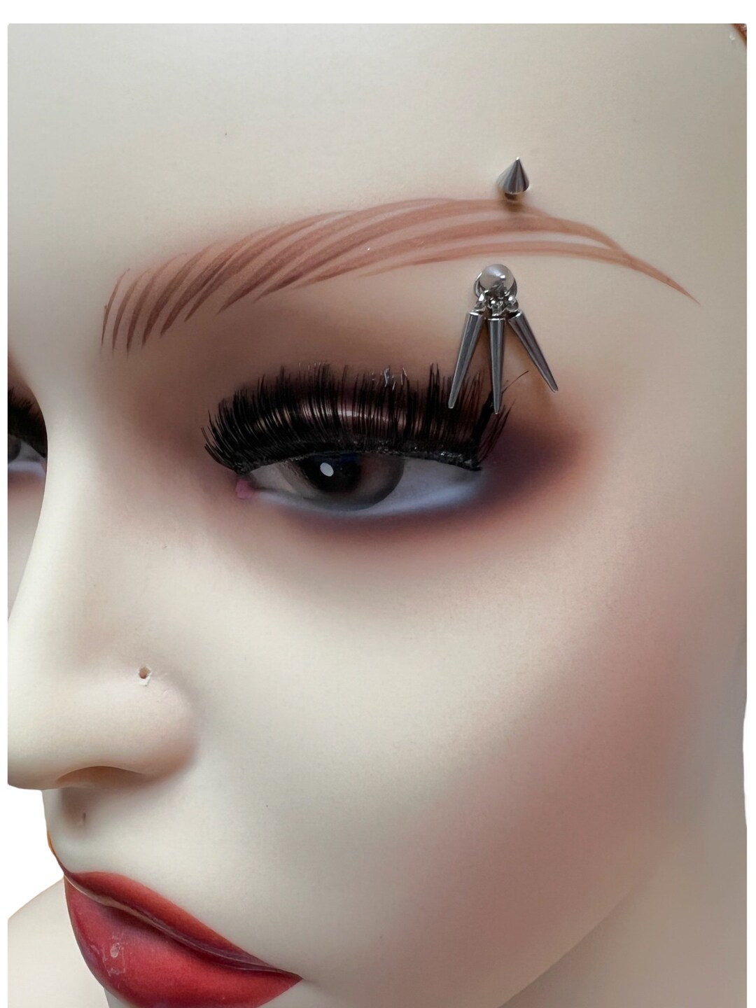 Spike Eyebrow Barbell: 316L Stainless Steel Curved Piercing (8mm) - Etsy