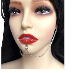 Surgical Steel Labret Piercing Jewelry - Lip Ring - Vertical Labret ...