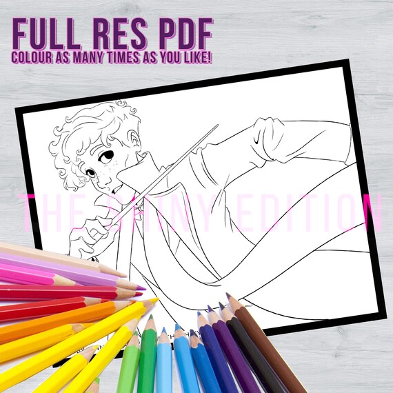 Newt Scamander Colouring Page Print at Home - Etsy