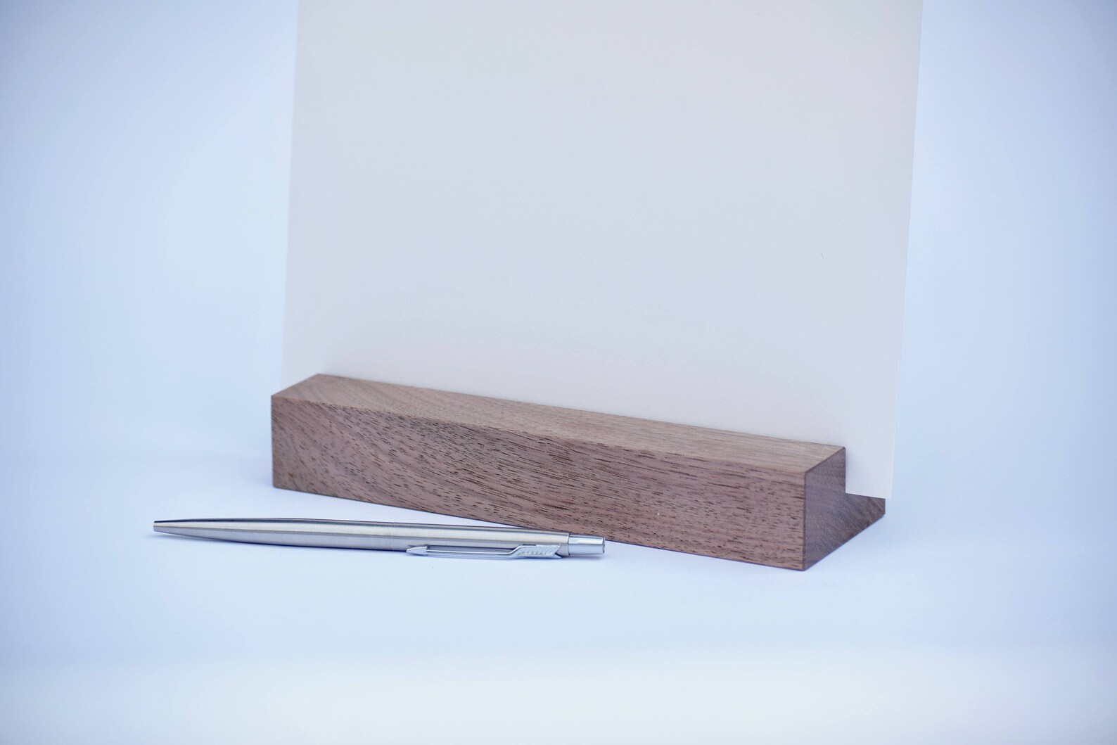 Set of 3 Large Wood Sign Holders Walnut Stands for Pictures - Etsy