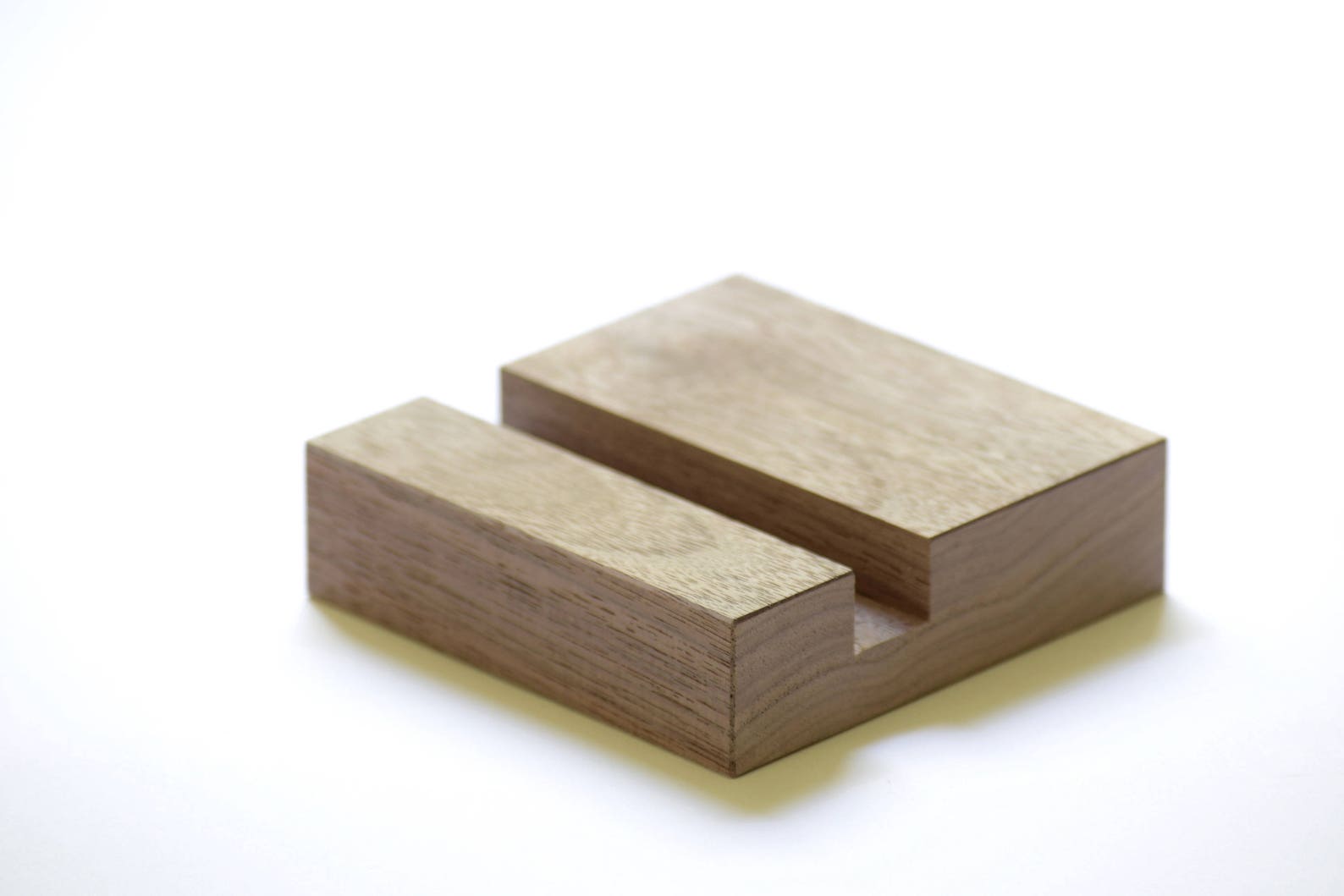 Walnut Wood Phone Stand Dark Wood Smartphone Holder Wooden - Etsy