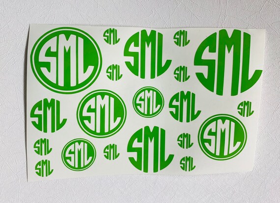 Monogram Decal Sheet Monogram Sheet Monogram Decal Bundle - Etsy